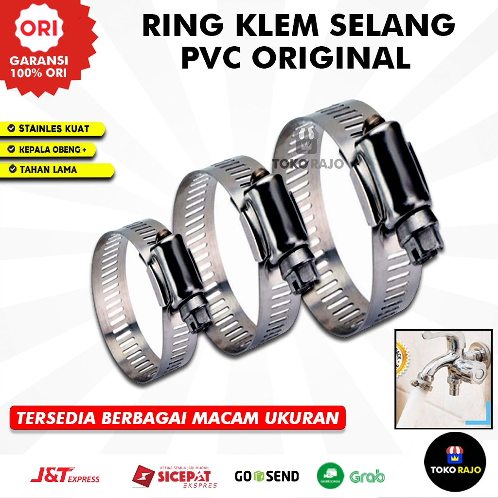 Jual Ring Klem Clamp Kelem Selang 1 1/4 1 1/2 2 3 4 Inch Pengunci ...