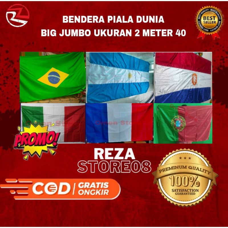 Jual BENDERA PIALA DUNIA BIG JUMBO UKURAN 2 METER 40 ( TERMURAH ...