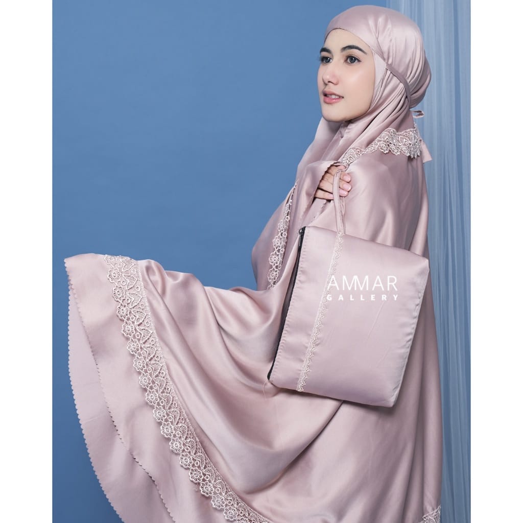 Jual MUKENA DEWASA SUTRA SILK RENDA SUSUN LASER CUT / MUKENA PREMIUM ...