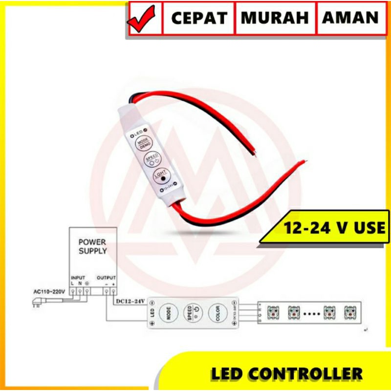 Jual control led dimmer/modul kedip/modul blit 12V | Shopee Indonesia