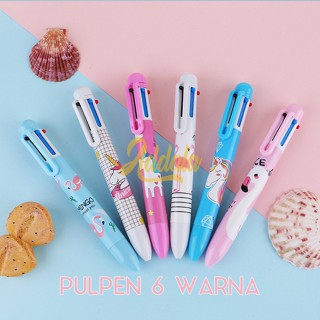Jual PULPEN 6 WARNA / PULPEN CETEK 6 WARNA / 6 COLORS CUTE CARTOON ...