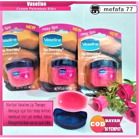 Jual Vaseline Lip Therapy Vaseline Lip 7gr Vaseline Lip Balm Vaseline Lipgloss Rosy Lips Cream ...