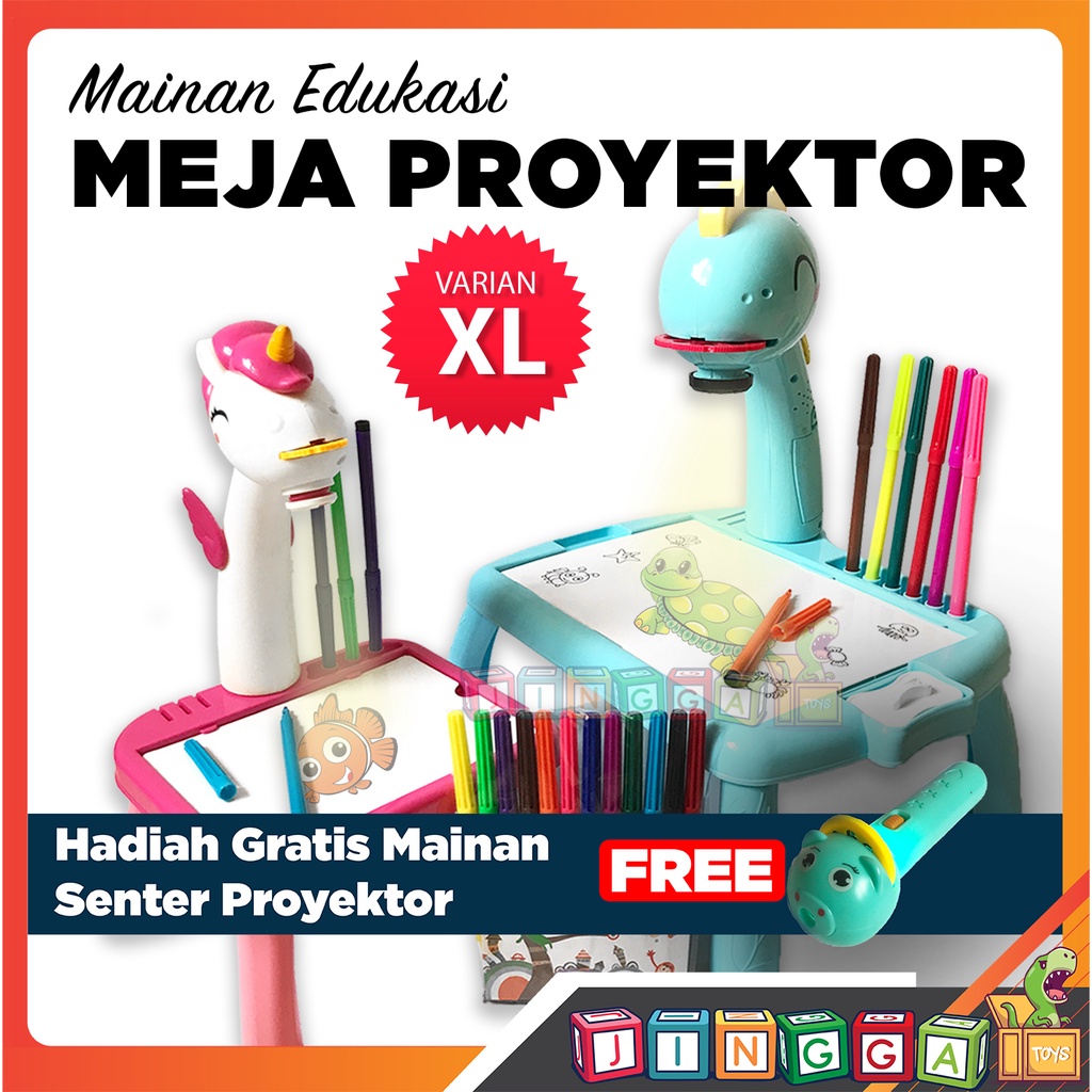 Jual GAMBARAN MAINAN ANAK MEJA PROYEKTOR UKURAN BESAR BELAJAR GAMBAR ...