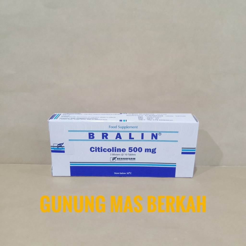 Jual BRALIN CITICOLINE 500 MG Bralin Citicolin 500mg - Gangguan ...