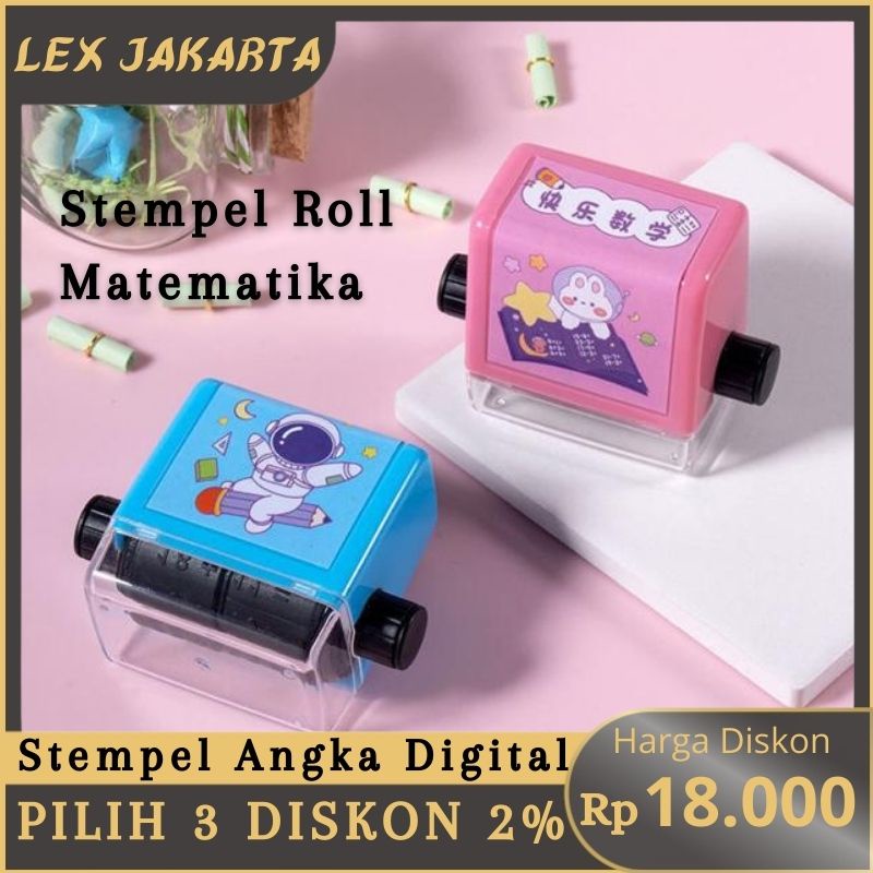 Jual LEXJAKARTA Stempel Angka Digital 100 Rumus Stempel Matematika Mini ...