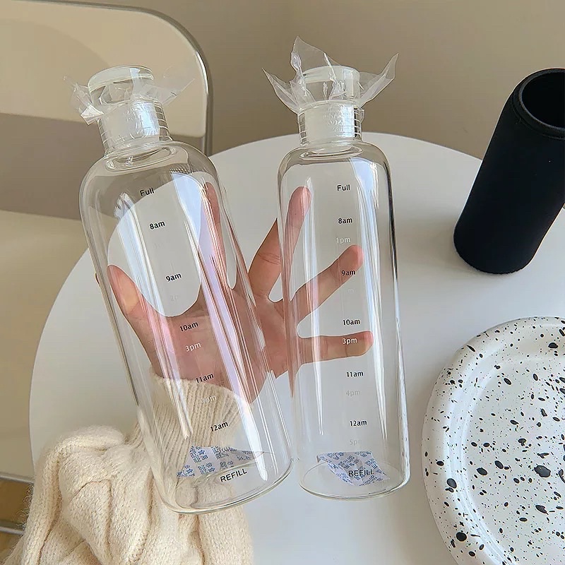 Jual Botol Minum Aesthetic Transparant Korea Tumblr | Shopee Indonesia