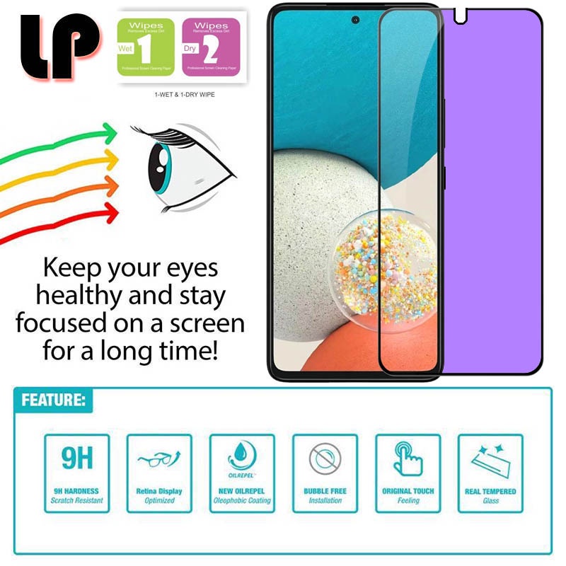 Jual LP Full Anti-Blue Tempered Glass Samsung Galaxy A53 5G - Anti Radiasi UV Kaca Clear Bening ...