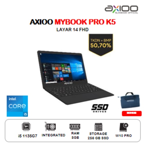 Jual LAPTOP AXIOO MYBOOK PRO K5 (8N2) | i5 1135G7 8GB 256SSD W10 PRO 14FHD 21FBNSM0P8C | Shopee ...