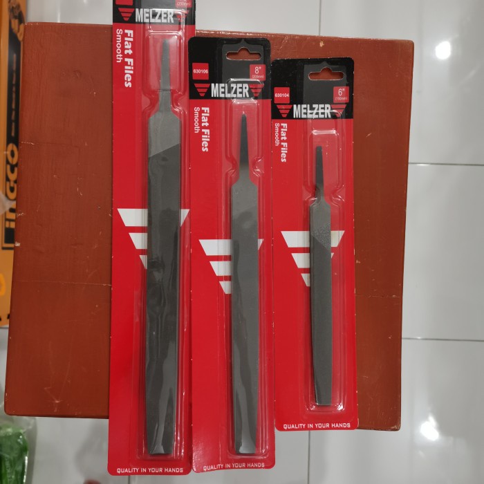 Jual Kikir besi flat 6 8 10" kikir halus plat besi gepeng flat files ...