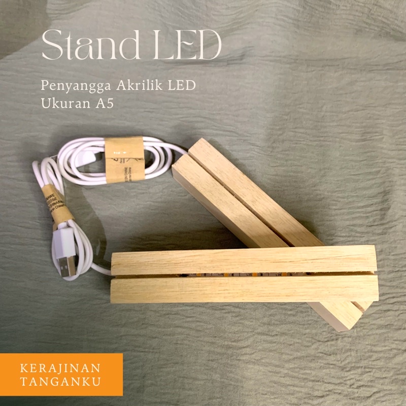 Jual (TERMURAH) Stand Akrilik LED A5 Penyangga Akrilik LED A5 penyangga ...