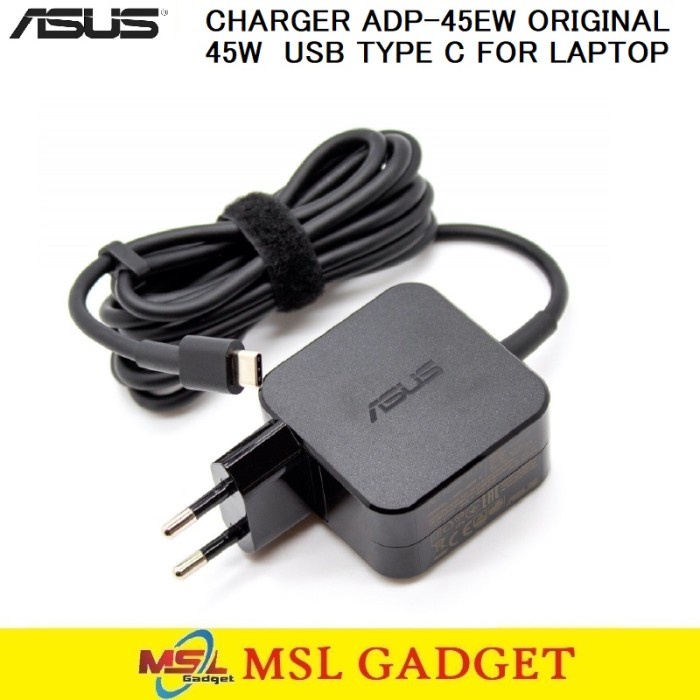 Jual Charger Laptop Asus Chromebook / Zenbook 45W Type C ADP-45EW Original | Shopee Indonesia