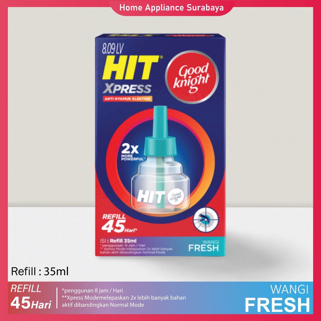 Jual REFILL Hit Non Stop Good Knight XPRESS 8.09 LV FRESH 35ML - Tahan 45 Hari - Obat Anti ...