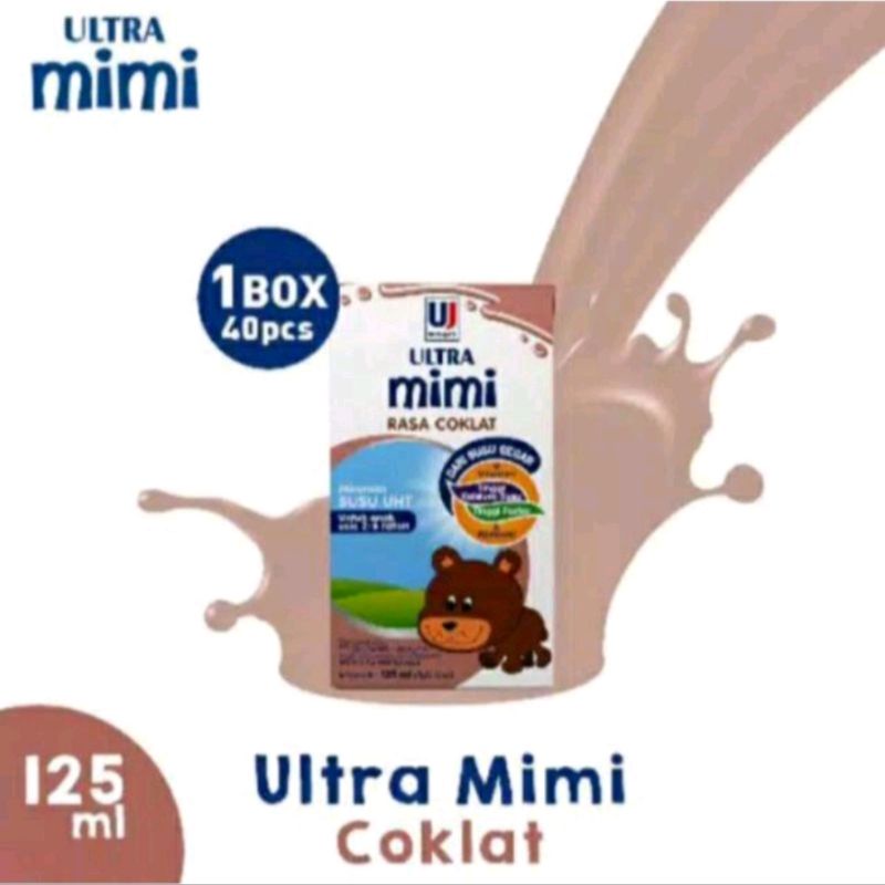 Jual ULTRAMILK//SUSU ULTRA MIMI COKLAT 125ML // 40PCS // 1DUS | Shopee ...