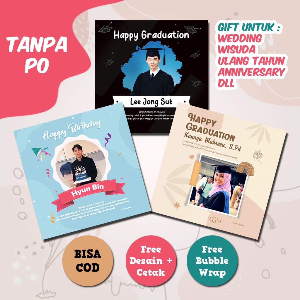 Jual Cetak Foto Kado Wisuda Hadiah Ulang Tahun Pernikahan Bingkai Foto ...