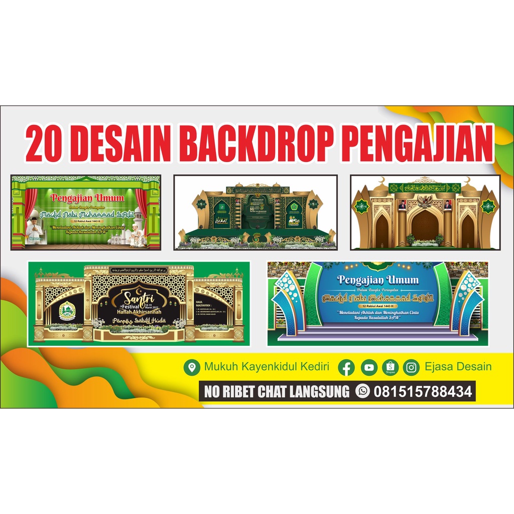 Jual TEMPLATE BANNER BACKDROP PENGAJIAN | Shopee Indonesia