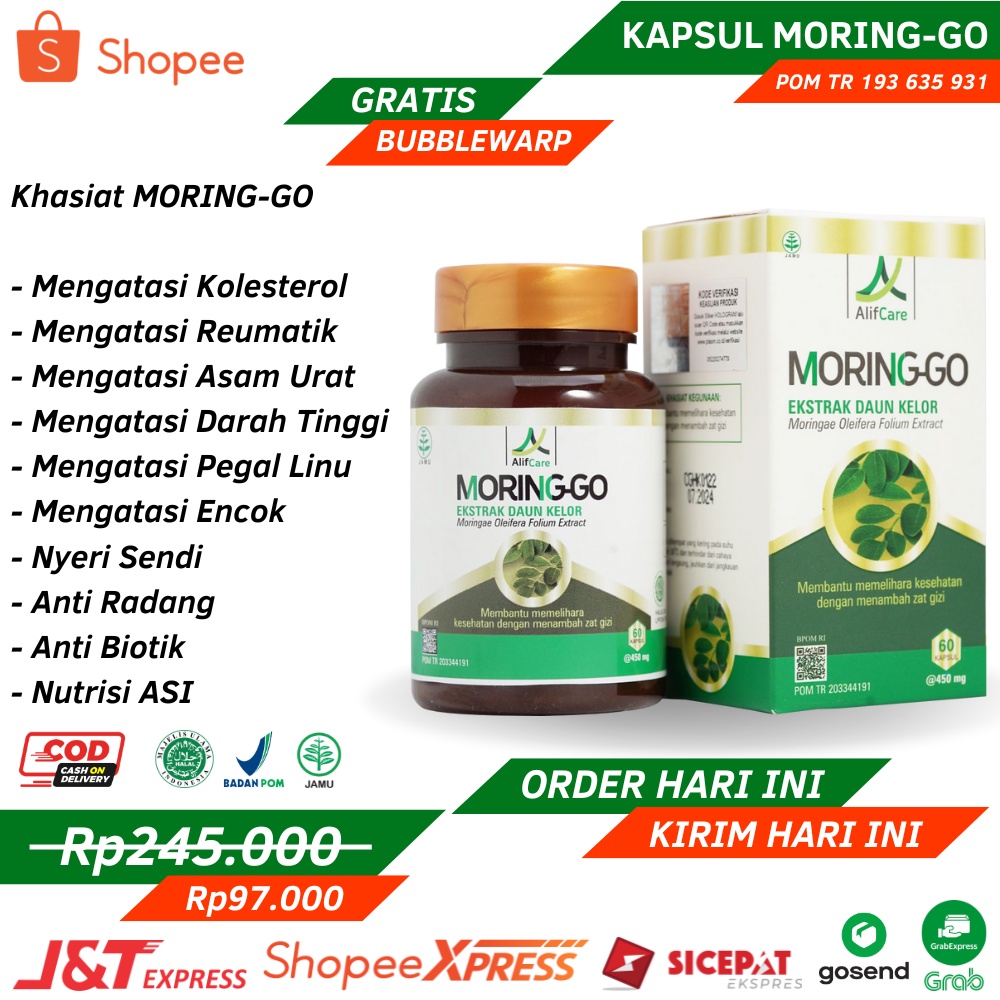 Jual MORINGGO MORING GO MORING-GO Ekstrak Daun Kelor Herbal Mengatasi ...