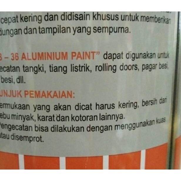 Jual CAT SILVER ALUMUNIUM / CAT BESI MINYAK RJ ALUMUNIUM 1KG | Shopee ...