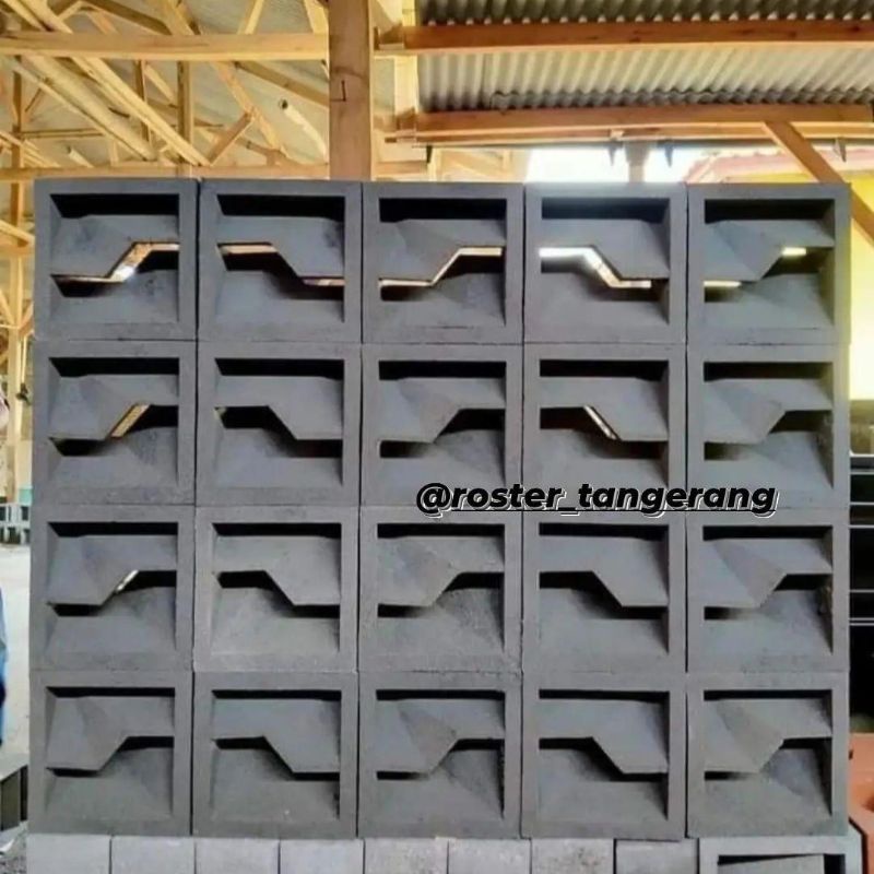 Jual Roster 3d beton tampak 2sisi uk 20x20cm | Shopee Indonesia