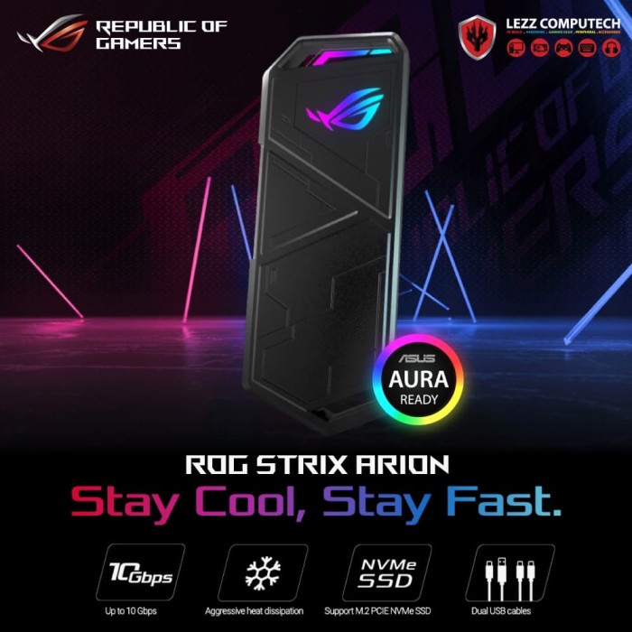 Jual Cases Asus Rog Strix Arion - M.2 Nvme Ssd Enclosure - With Rgb ...