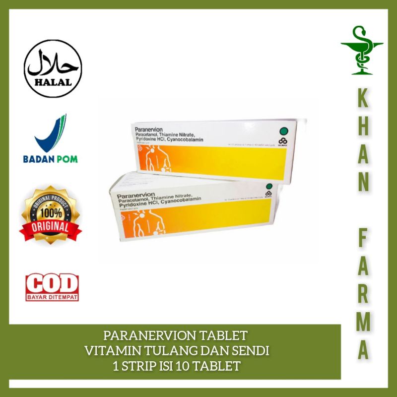 Jual PARANERVION TABLET VITAMIN TULANG DAN SENDI UNTUK PEGAL PEGAL DAN ...
