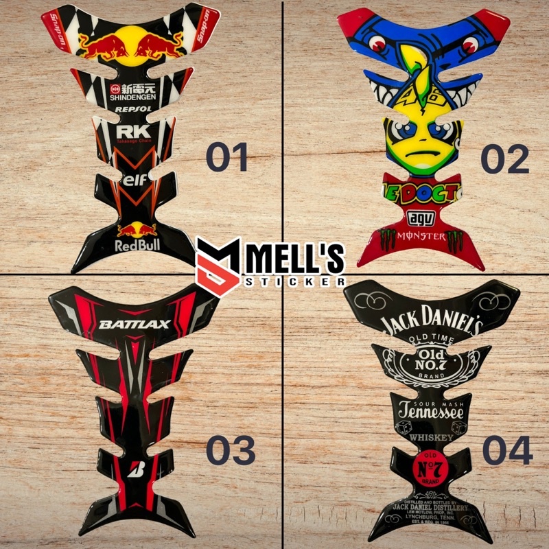 Jual stiker sticker tankpad motor universal tnaki tank motor emblem ...