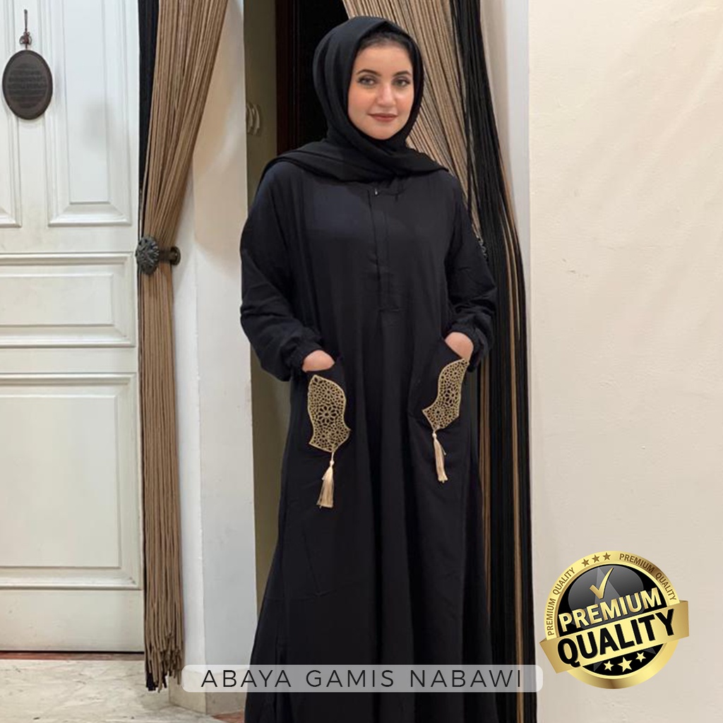 Jual Abaya Gamis Nabawi Bahan Twill Super Samitex A | Shopee Indonesia
