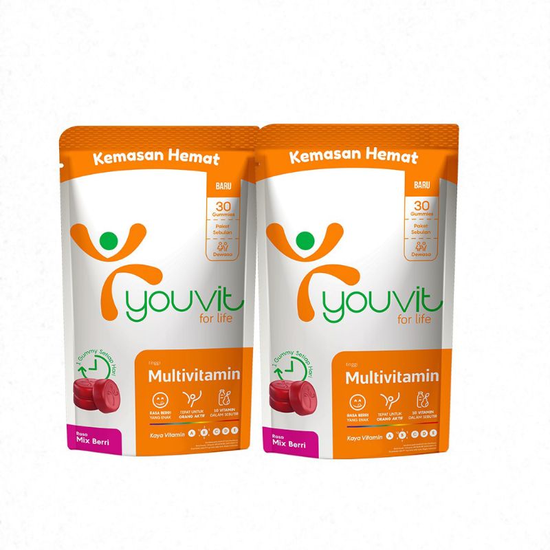 Jual Youvit Multivitamin Dewasa isi 30 Gummy | Shopee Indonesia