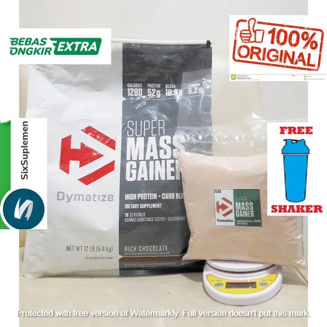 Jual (Bonus Sample/Shaker) Dymatize Super Mass Supermass Gainer 2 Lbs ...