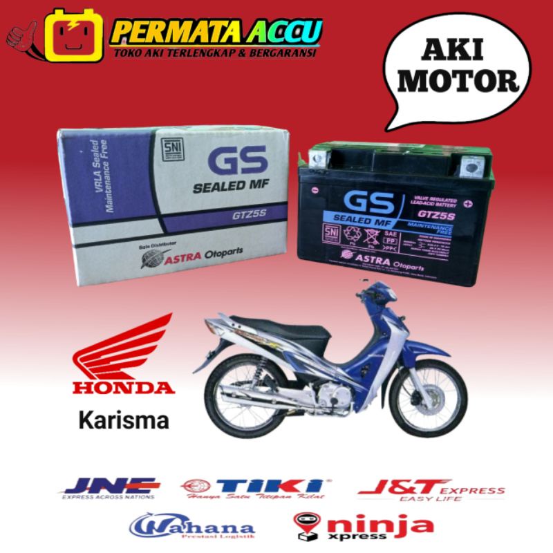 Jual AKI MOTOR HONDA KARISMA GTZ5 GTZ5S GTX 5S GS ASTRA ACCU KERING MF | Shopee Indonesia