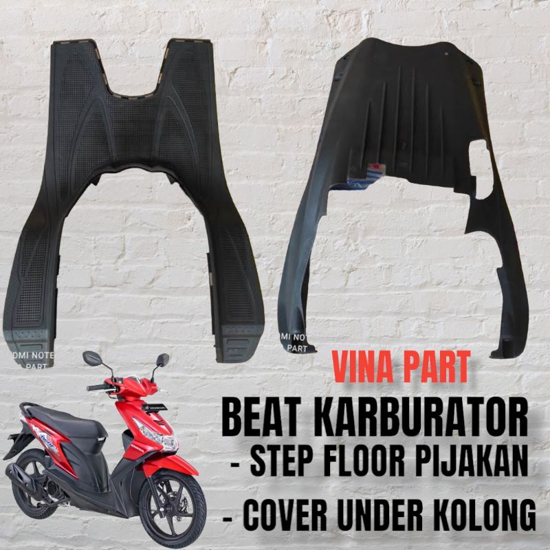 Jual step floor cover under pijakan kaki dek bawah kolong beat karburator kvy merk win | Shopee ...