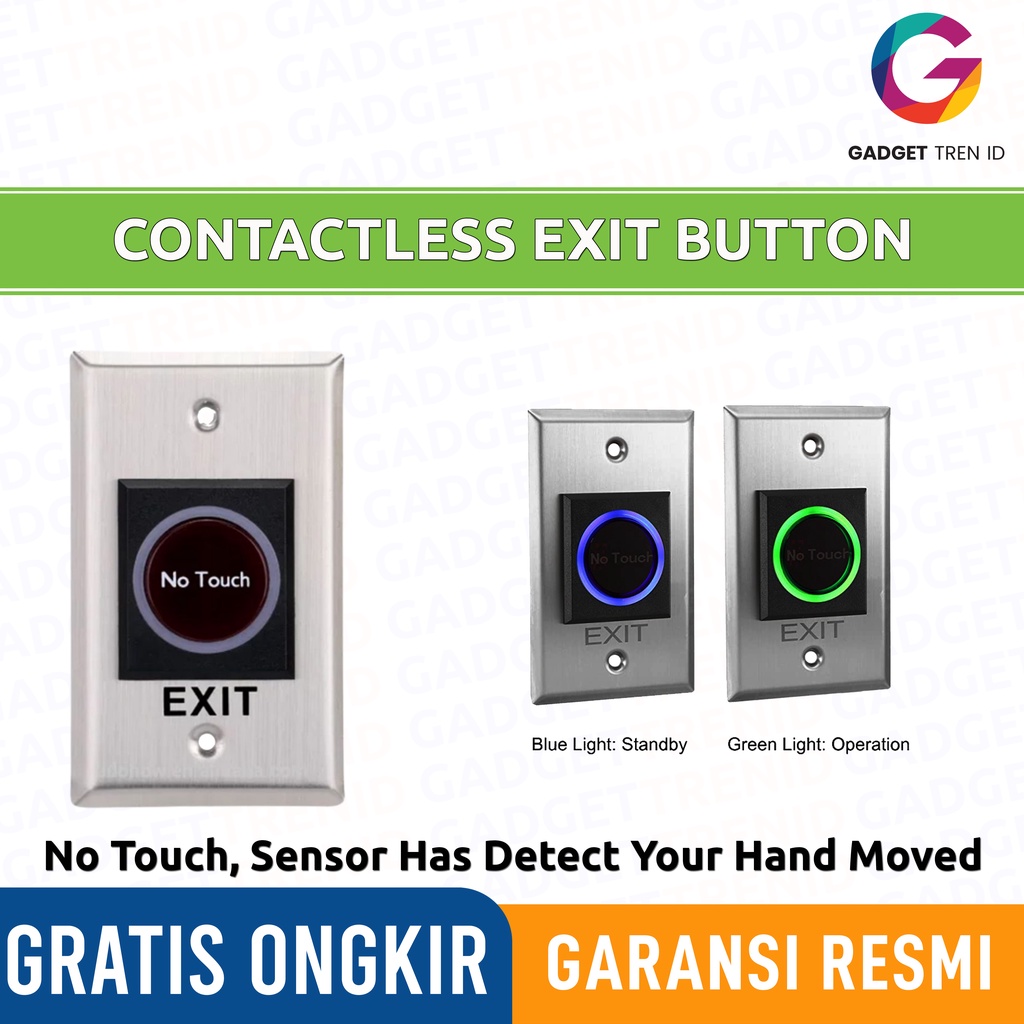 Jual Contactless Exit Button | Sensor Akses Pintu Tanpa Sentuh | Shopee Indonesia