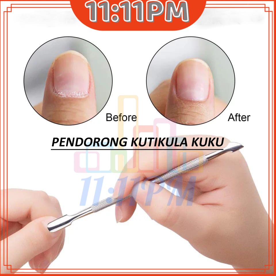 Jual Alat Pendorong Kulit Kutikula Nail Pembersih Kuku Kutikula Pusher Manicure Cuticle Pusher ...