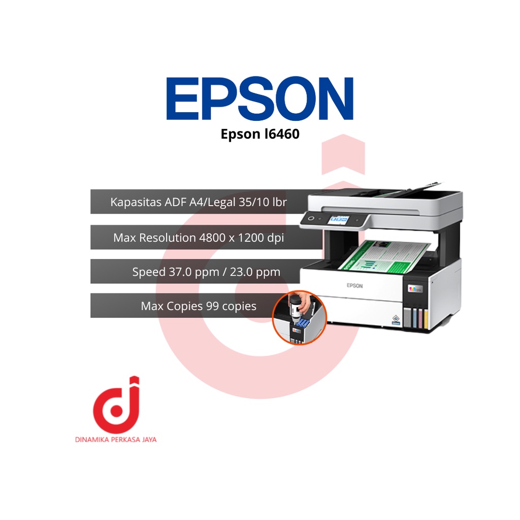 Jual Printer Epson L6460 L 6460 All in One F4 ADF WIFI ecotank | Shopee ...