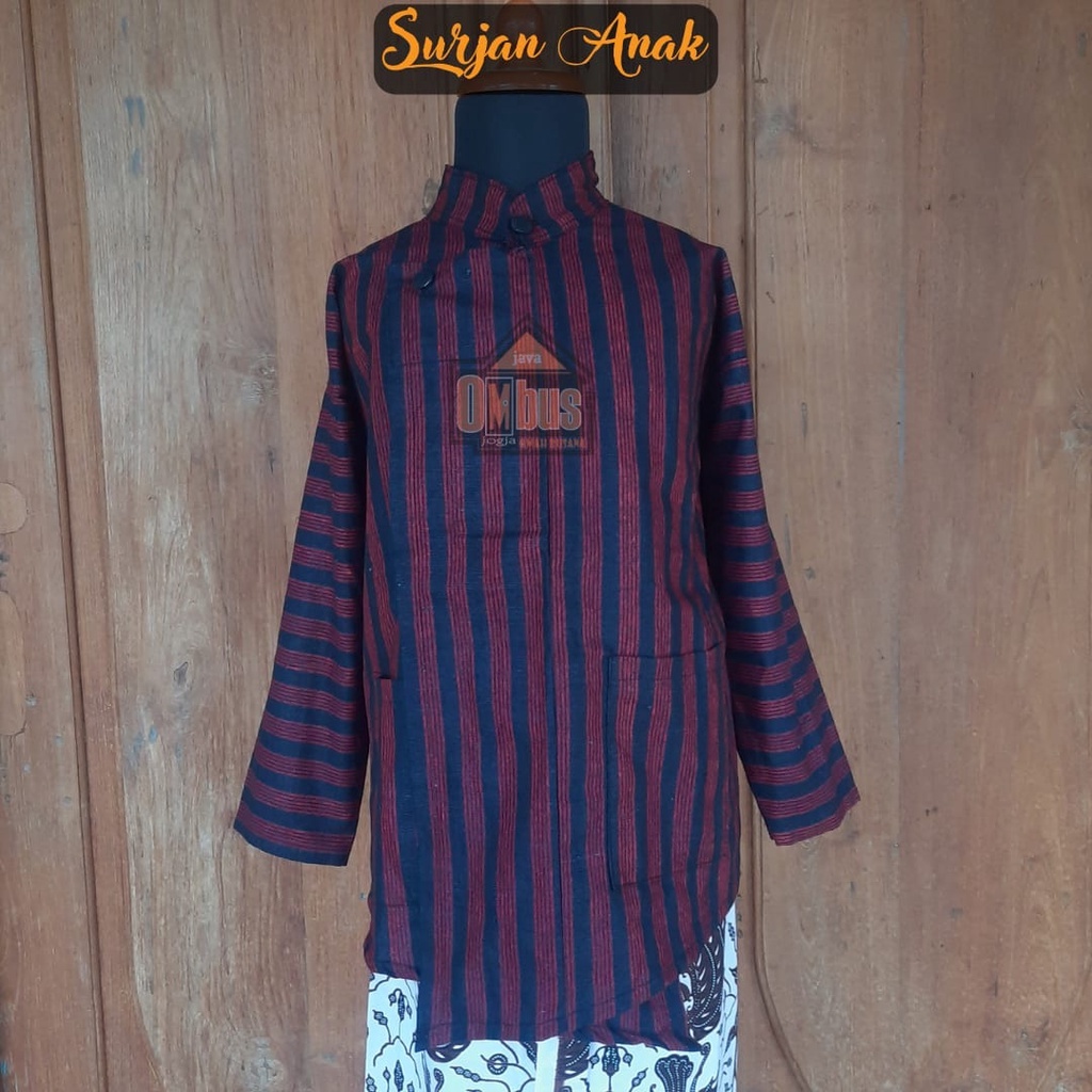 Jual Surjan Lurik Anak| Baju Jawa | baju tradisional | baju lurik ...
