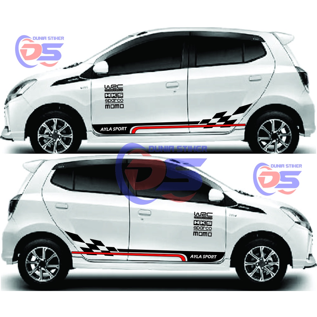 Jual Stiker cutting mobil ayla Stiker striping list ayla sport stiker ...