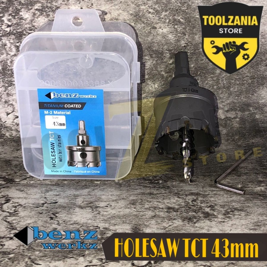 Jual Mata bor holesaw TCT 43mm / mata bor plong metal besi 43 mm benz ...