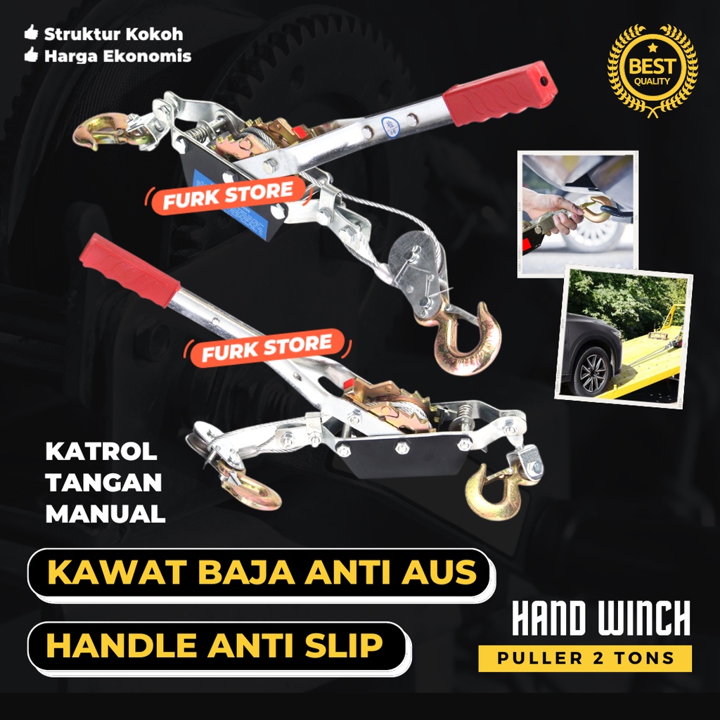 Jual Hand Puller Ratchet 2 Ton, Alat Derek Multifungsi, Katrol Manual ...