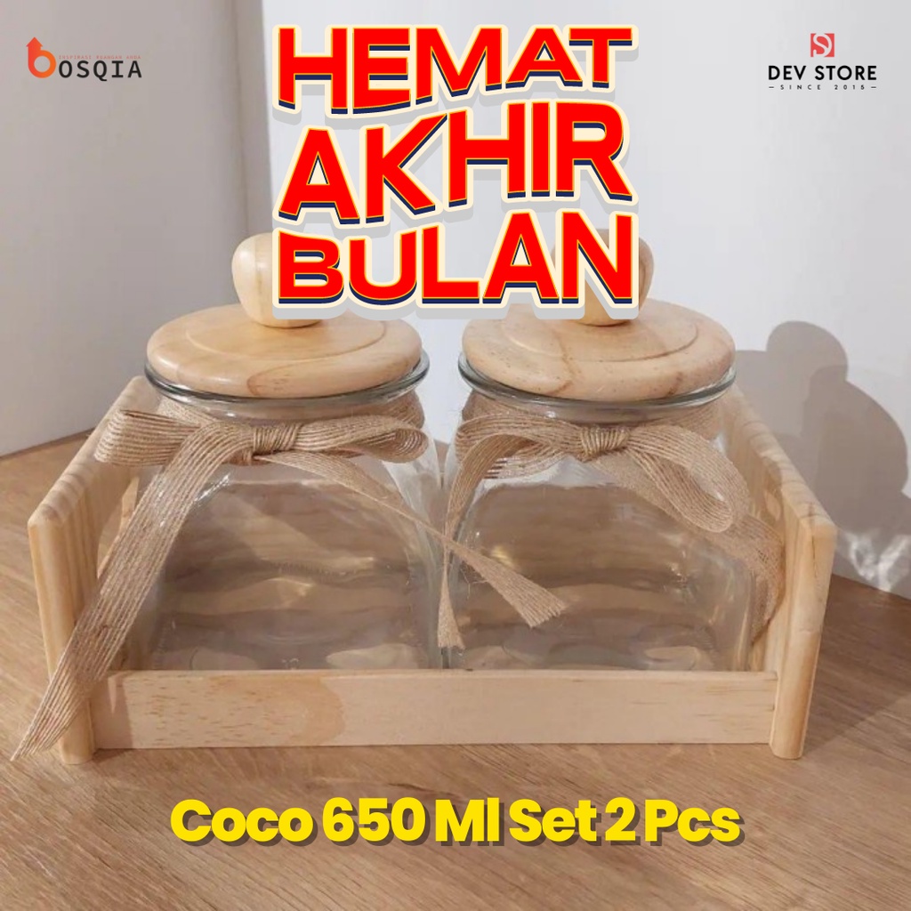 Jual Coco 650 Ml Set 2 Pcs Stoples / COCO CANISTER 650ML SET OF 2 WITH ...