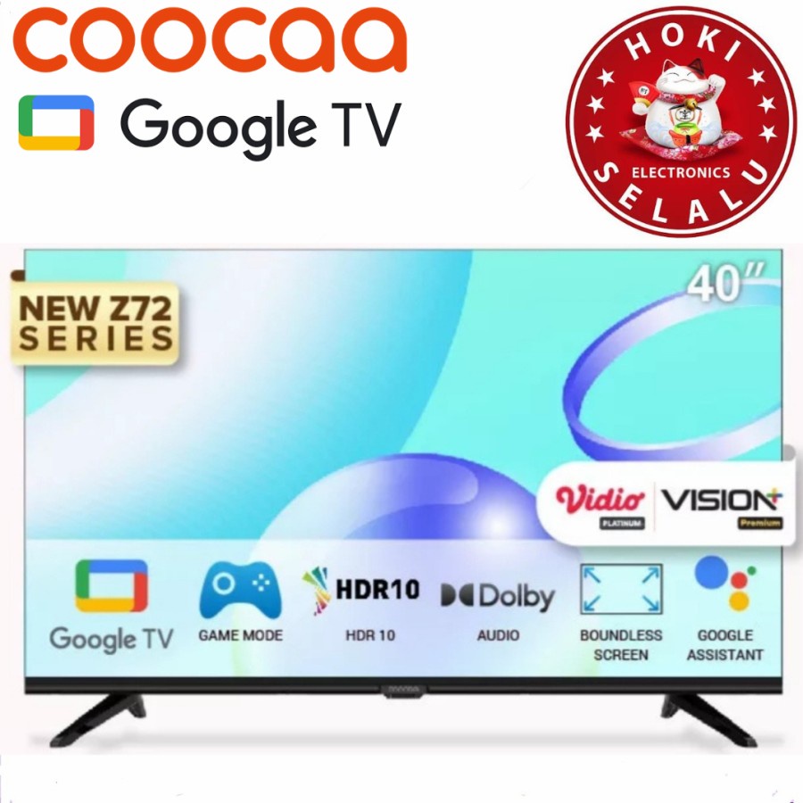 Jual [Google TV] Coocaa 40 Inch 40Z72 Smart Digital LED TV HDR 10 Dolby ...
