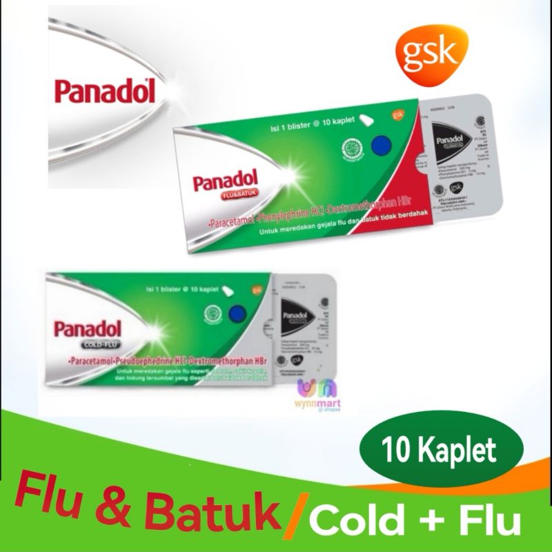 Jual Panadol Hijau Cold + Flu @ 10 Tablets/Strip | Shopee Indonesia