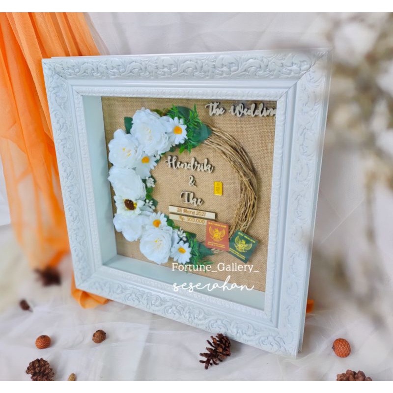 Jual Size 40x40cm mahar pernikahan /mahar bunga / mahar kayu / mahar ...