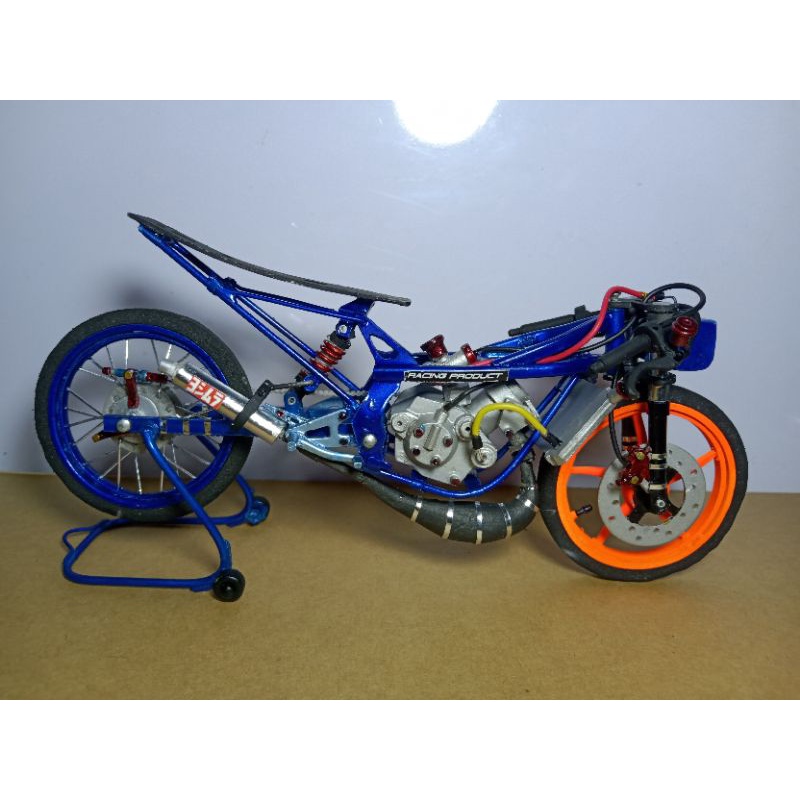 Jual miniatur motor drag ninja rr FFA handmade | Shopee Indonesia