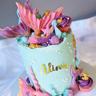 Jual CCM16 Cake Topper Mermaid Tail 3D Ekor Ikan Putri Duyung Laut Hias ...