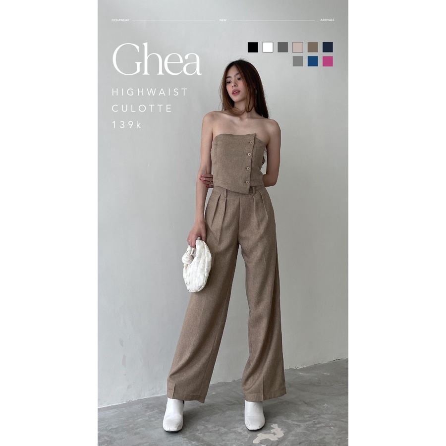 Jual Ghea HW Culotte —— Ocha Wear | Celana Panjang Cargo Kulot Wanita ...