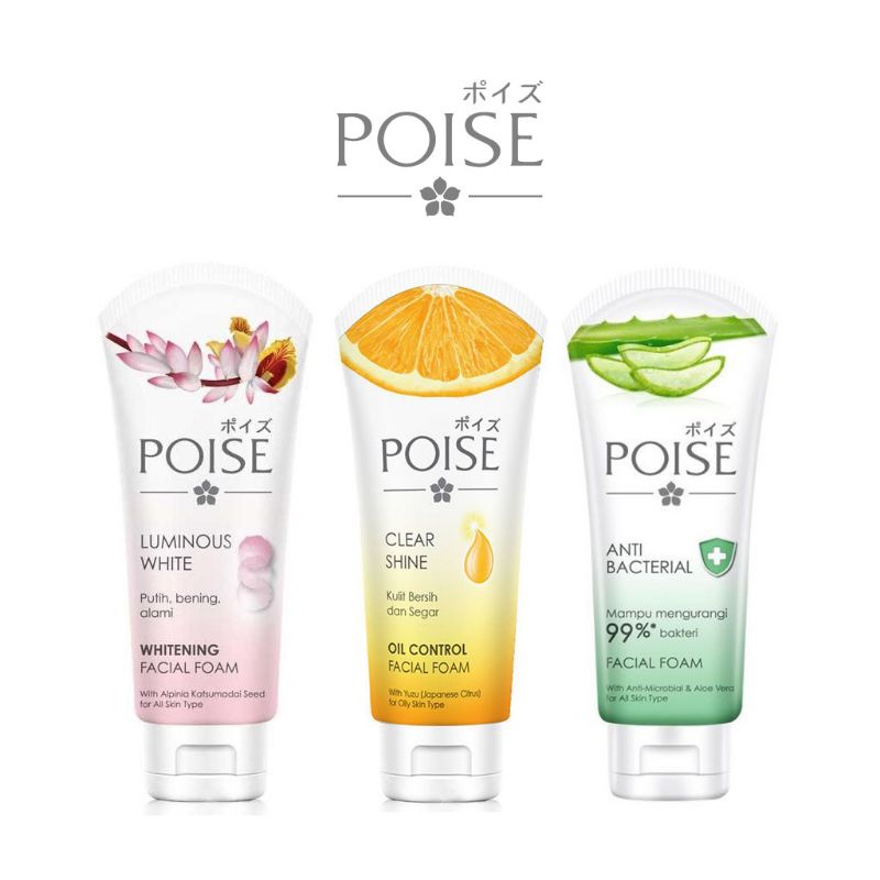 Jual Poise Antibacterial Facial Foam 100 ml | Shopee Indonesia