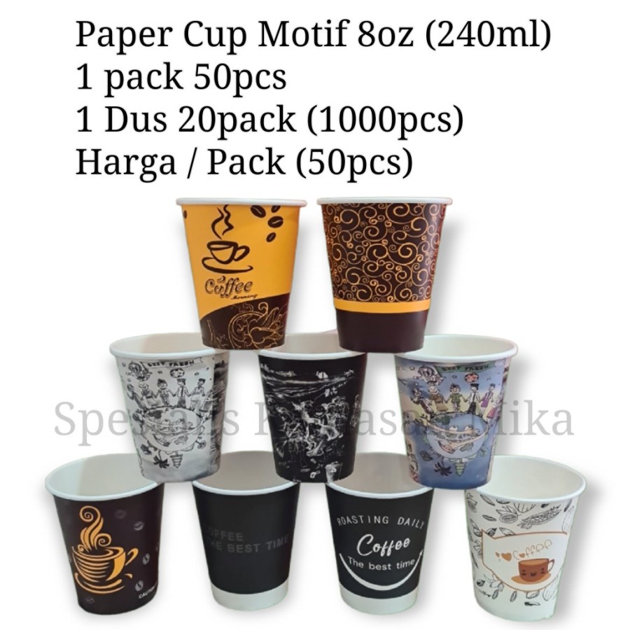 Jual Hot Paper Cup/ Gelas Kertas Minuman Panas 8 Oz (240ml) - Tanpa Penutup | Shopee Indonesia