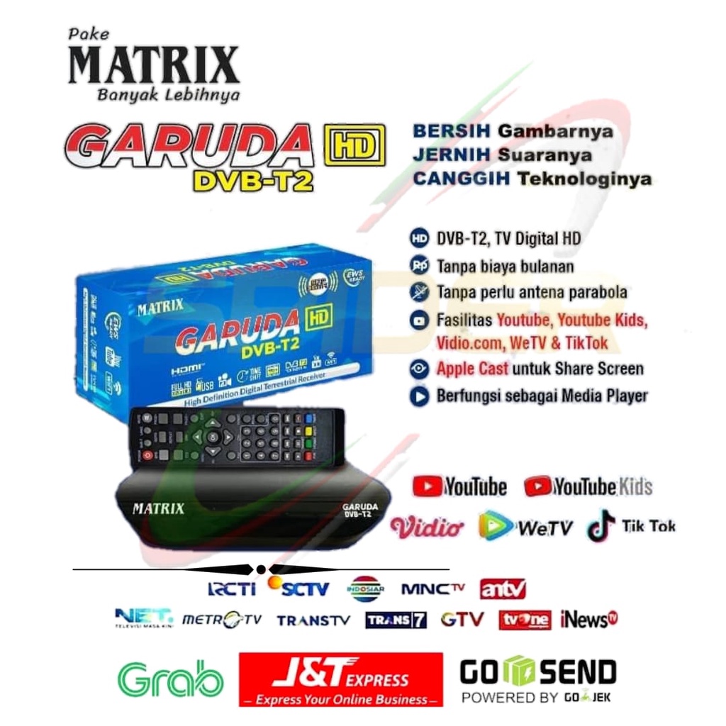 Jual Set Top Box / stb Tv Digital Matrix DVB T2 Garuda HD EWS / set top box dvb t2 / set box tv ...