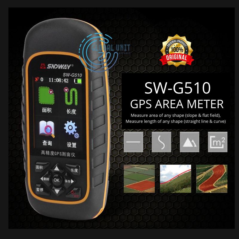 Jual SNDWAY SW-G510 GPS Land Area Meter - Alat Ukur Luas Lahan Jarak ...
