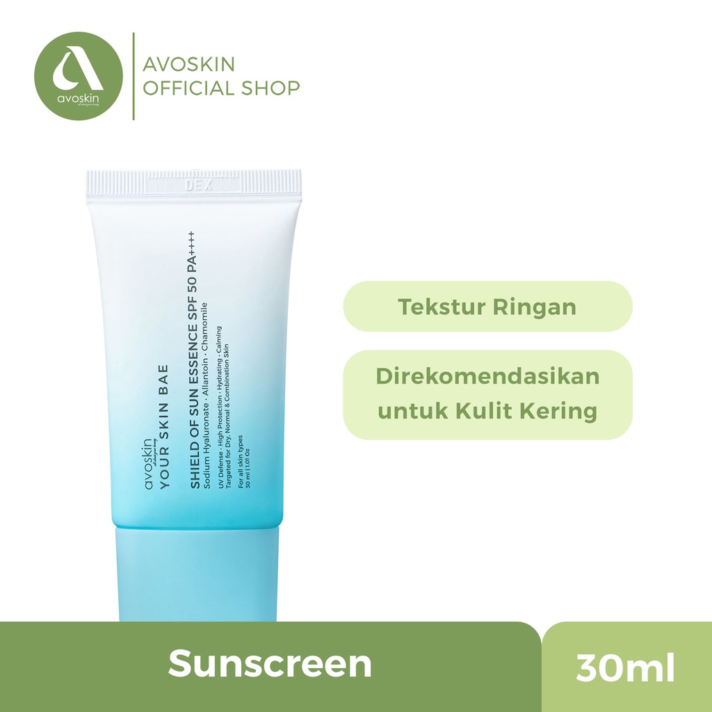 Jual Sunscreen Avoskin Your Skin Bae Shield of Sun SPF 50 PA++++ 30ml ...
