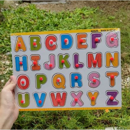 Jual Puzzle Kayu Knob Huruf / Alphabeth / Abjad | Shopee Indonesia